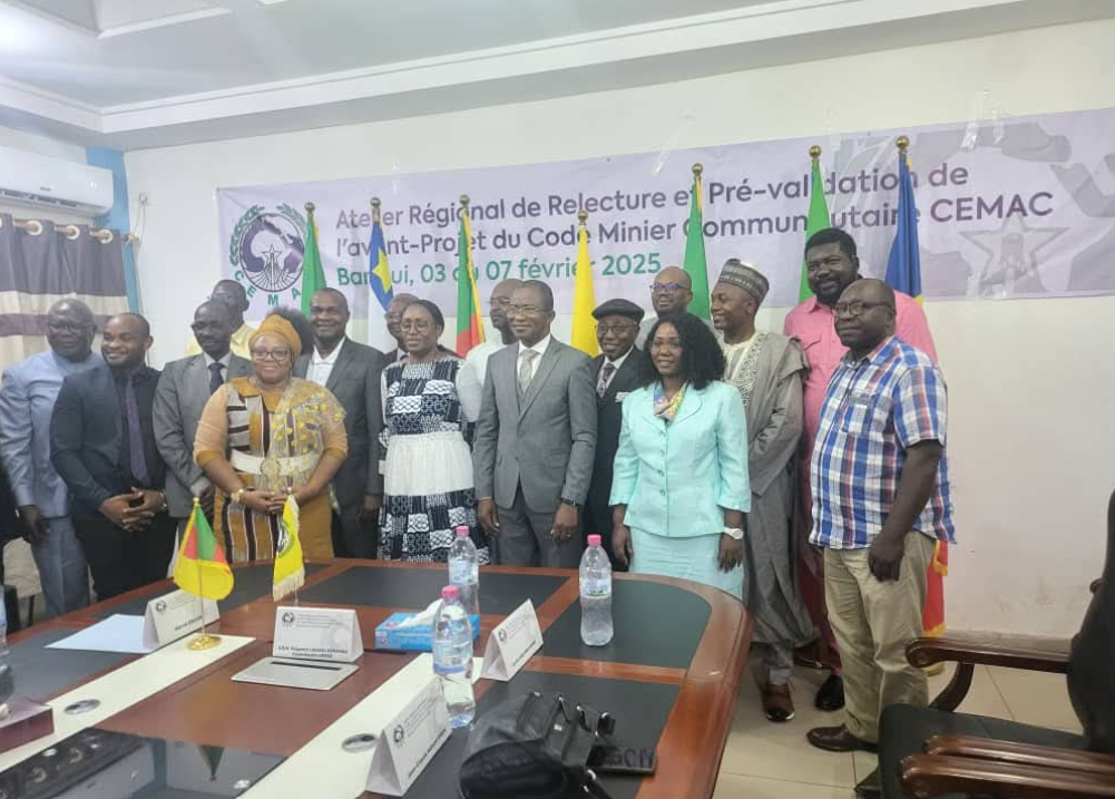 CEMAC | RCA : L'avant-projet du Code Minier Communautaire relu et prévalidé à Bangui en début ...